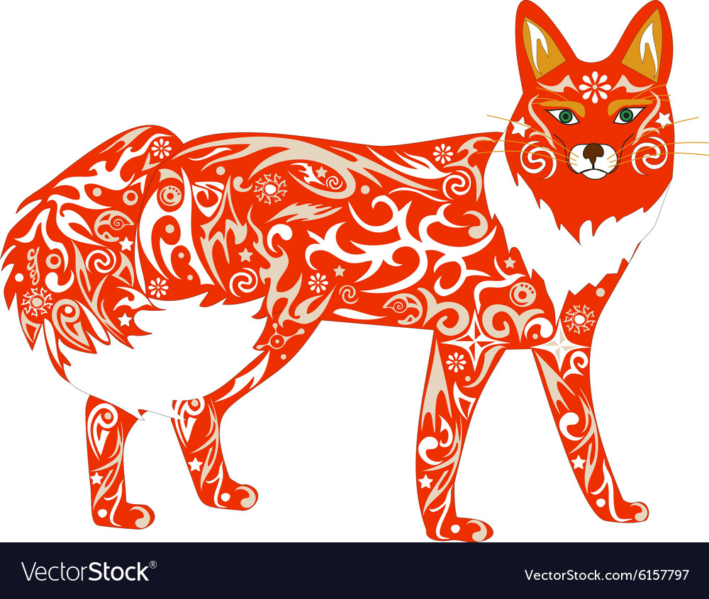 Fox red Royalty Free Vector Image - VectorStock