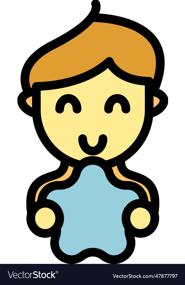 Infant motor fine icon flat Royalty Free Vector Image Infant motor fine icon flat Royalty Free Vector Image