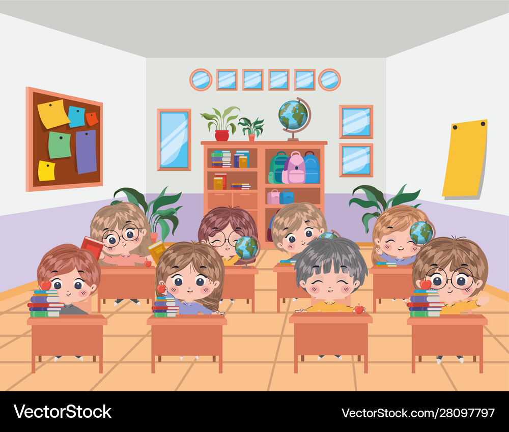 School kids cartoons design Royalty Free Vector Image