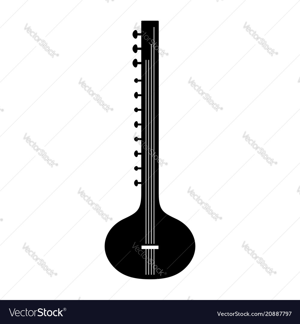 Sitar Royalty Free Vector Image - VectorStock