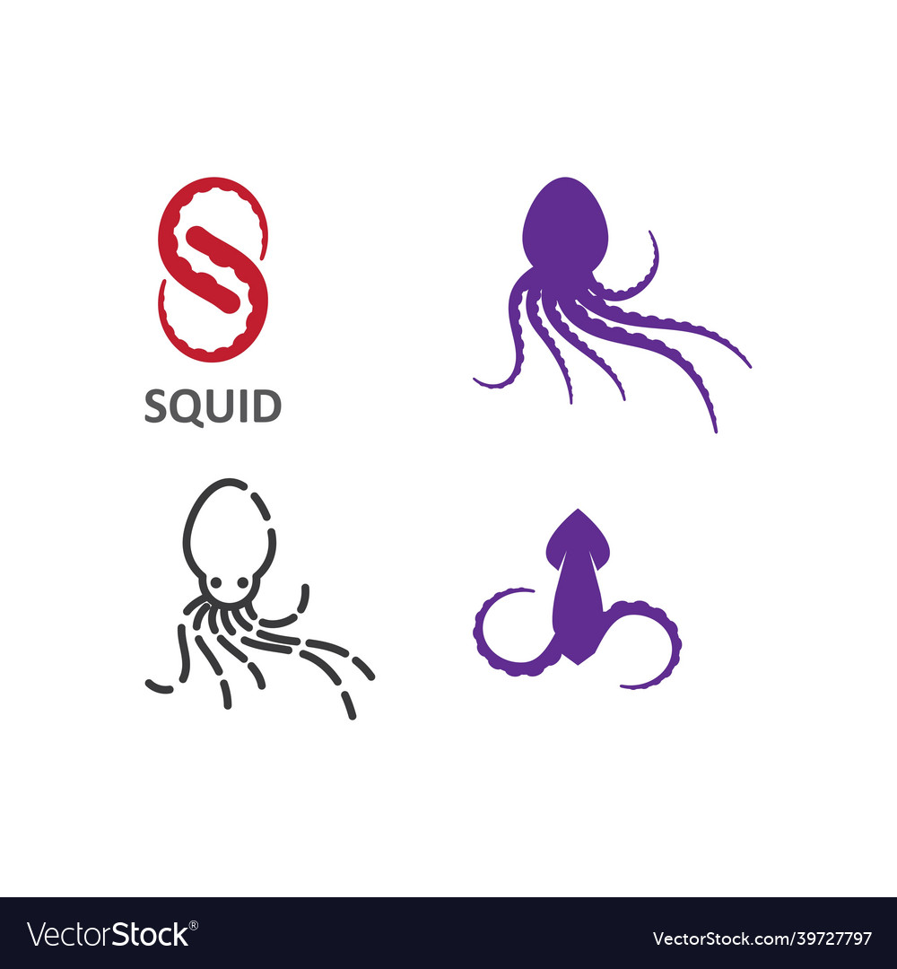 Squid fish Royalty Free Vector Image - VectorStock