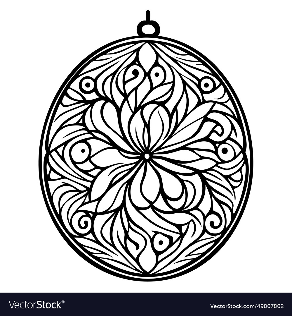 Batik pattern ornament design element Royalty Free Vector