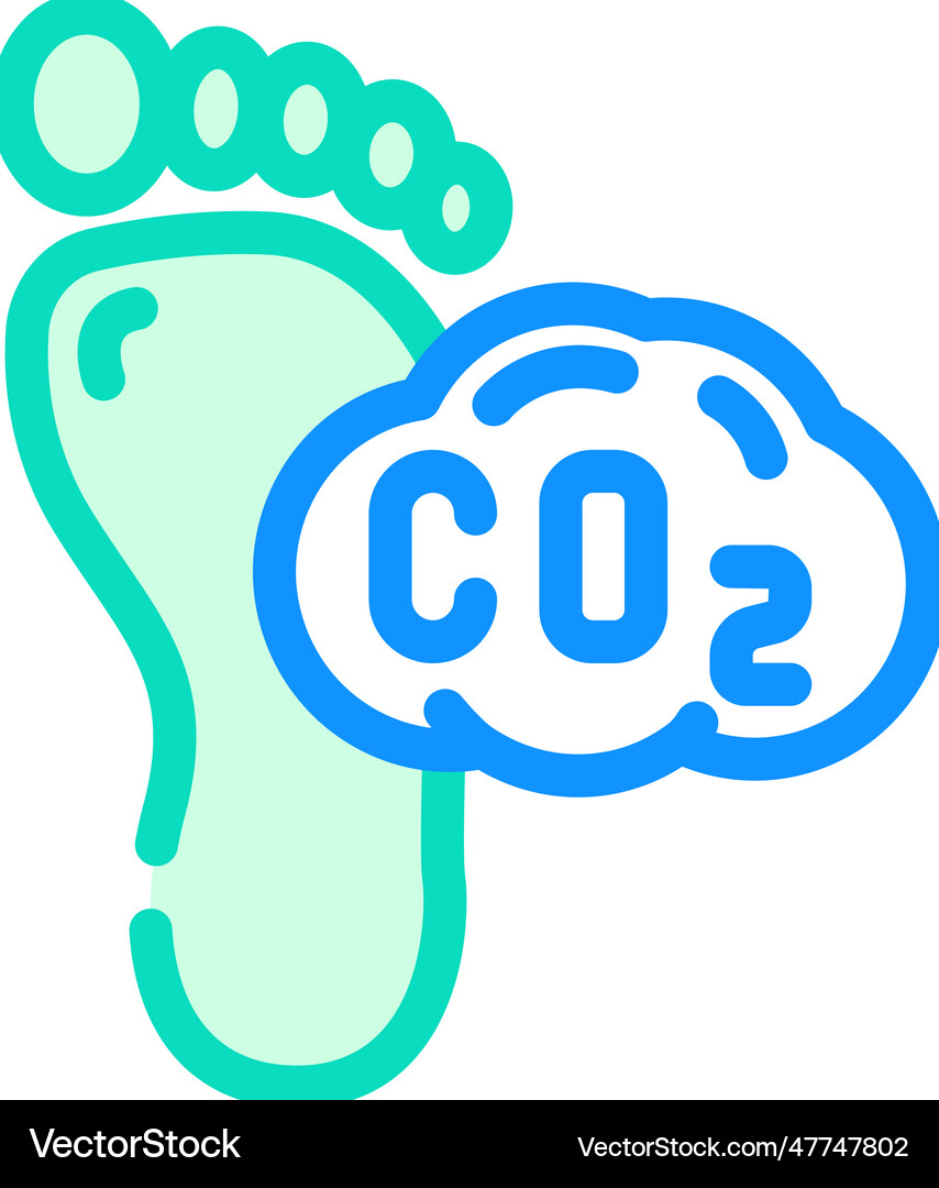 Carbon footprint environmental color icon Vector Image