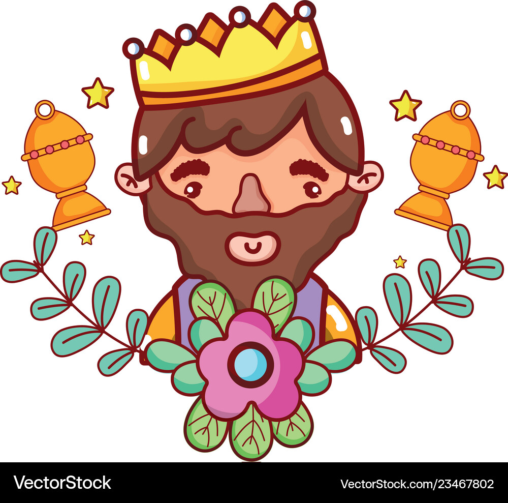 Christmas nativity scene cartoon Royalty Free Vector Image