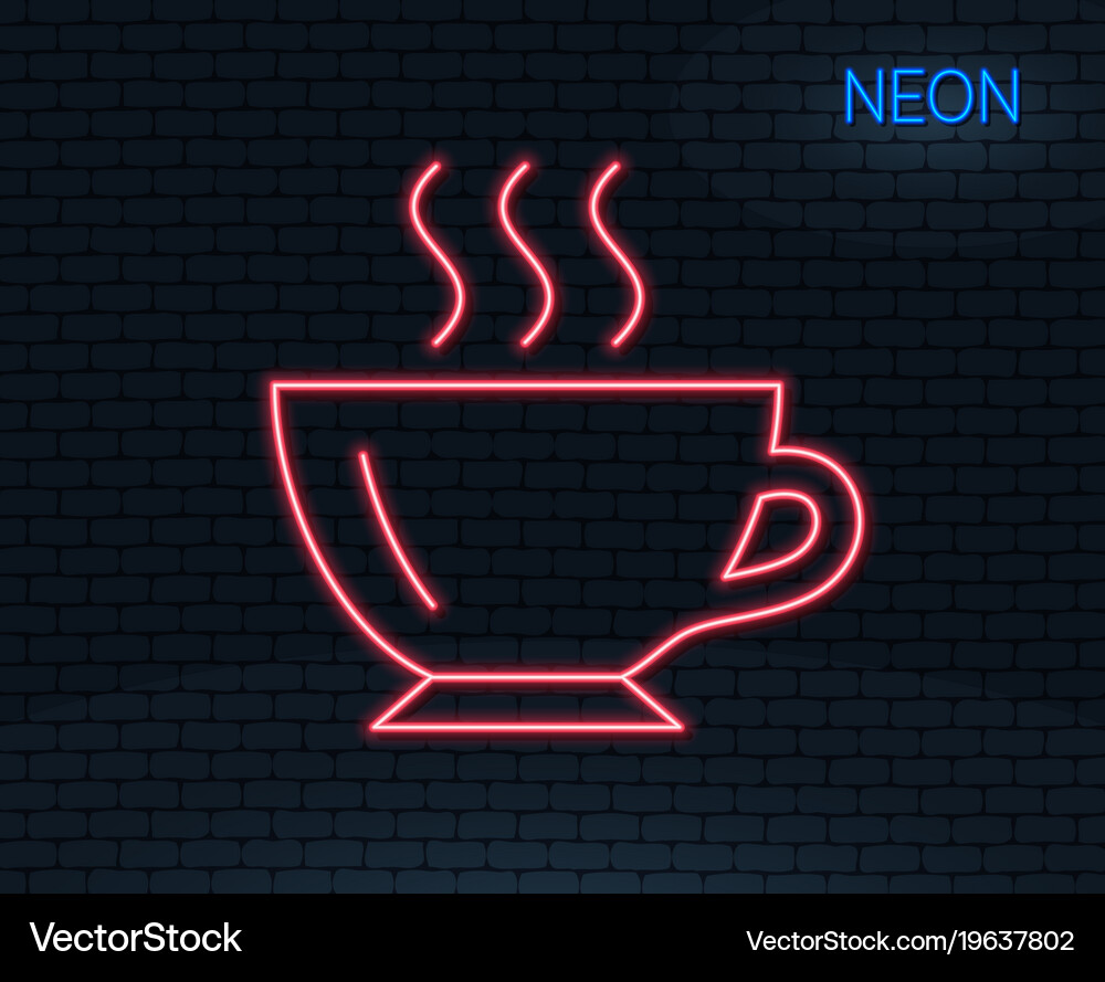 Coffee cup line icon hot drink sign Royalty Free Vector