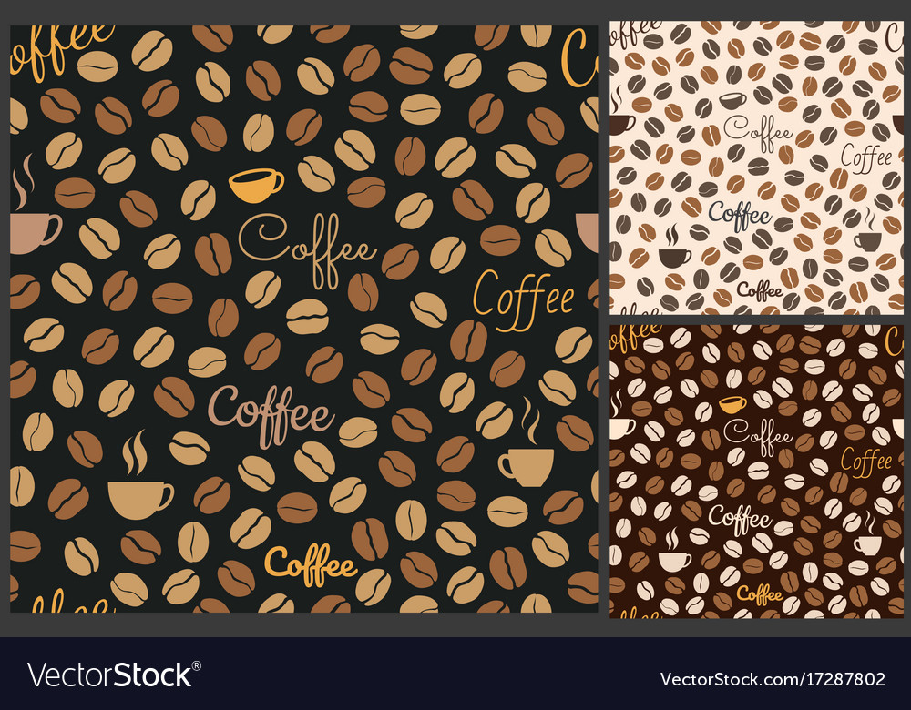 Coffee pattern background Royalty Free Vector Image