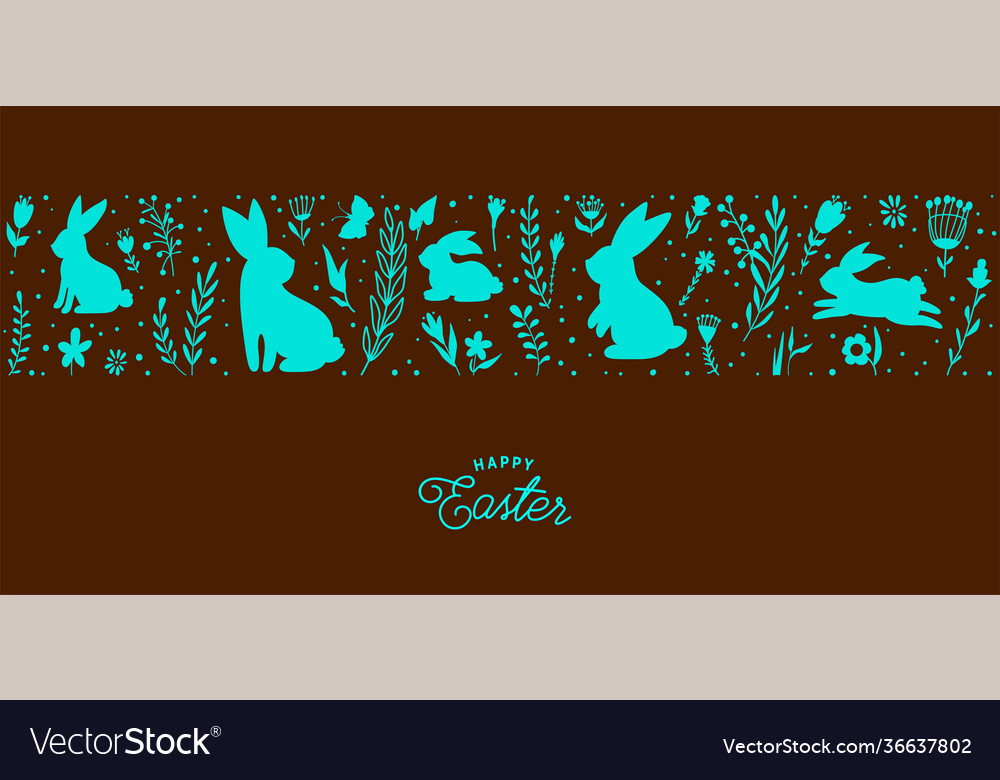 Easter seamless border Royalty Free Vector Image
