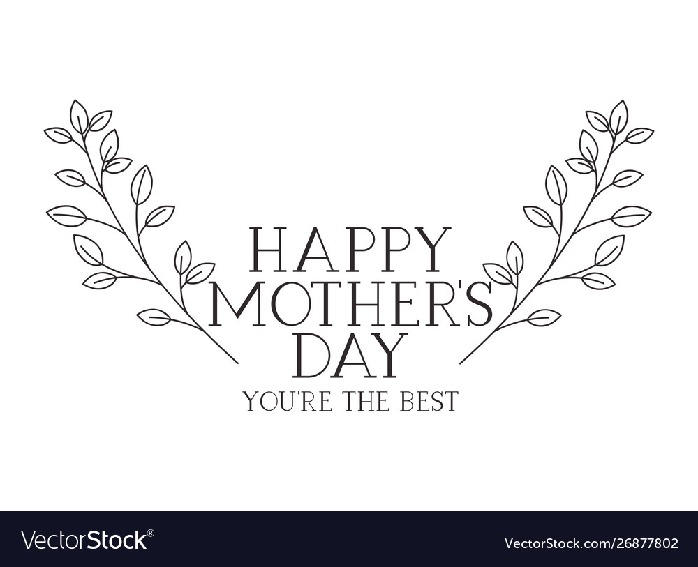 Happy Mothers Day Label Icon Royalty Free Vector Image