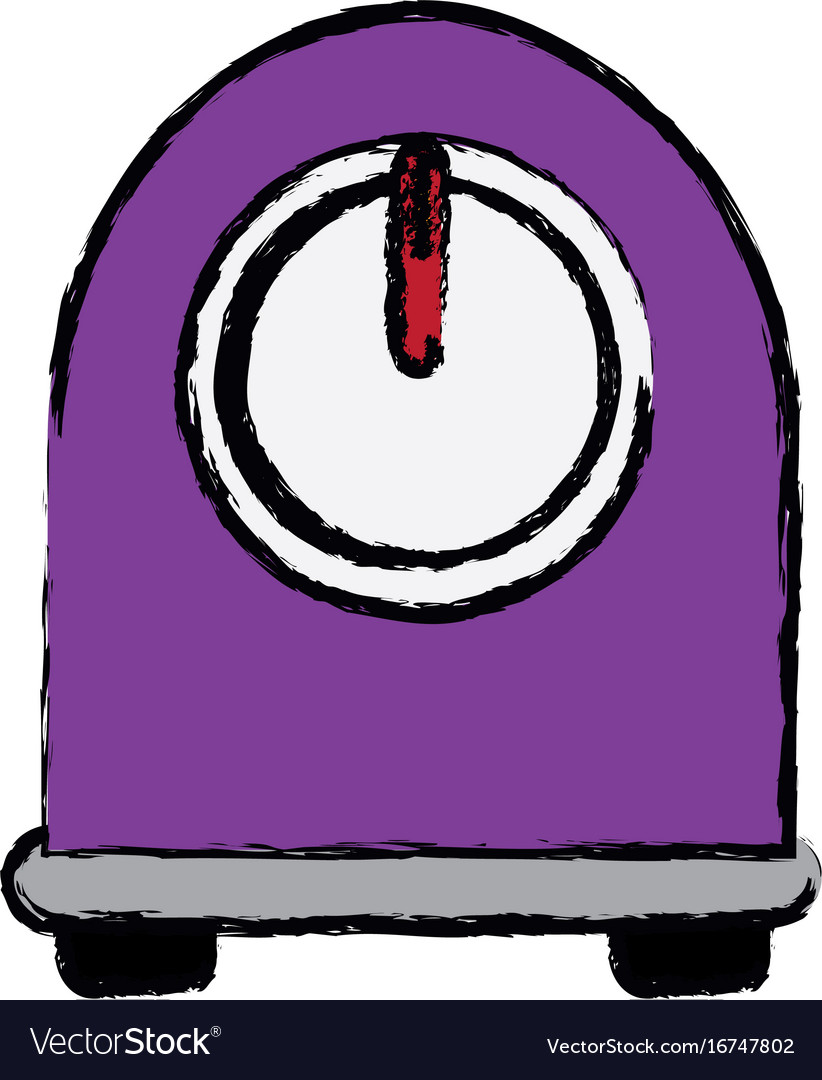 Kitchen timer cooking utensil object Royalty Free Vector