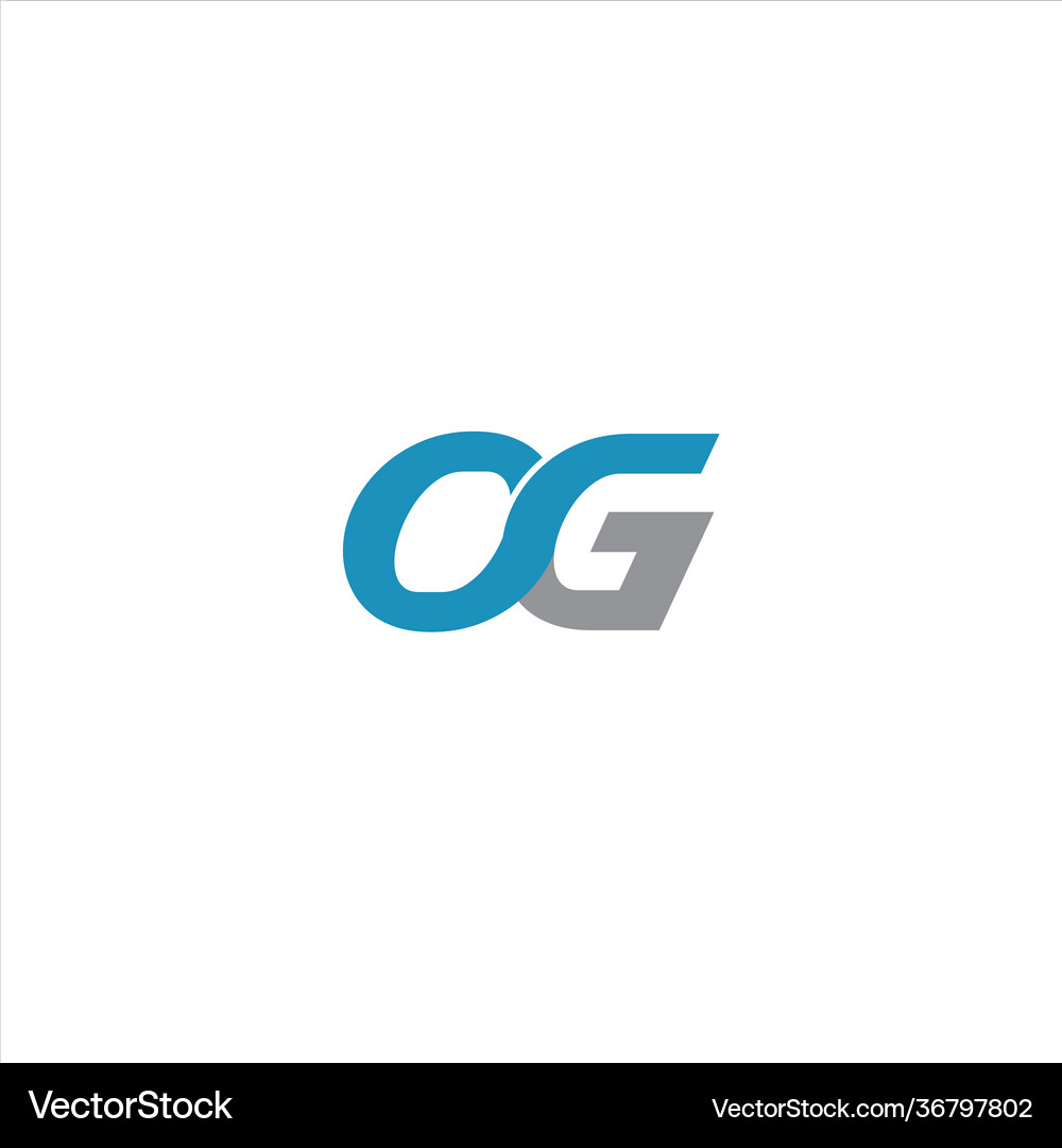 O g letter logo abstract design og logos Vector Image