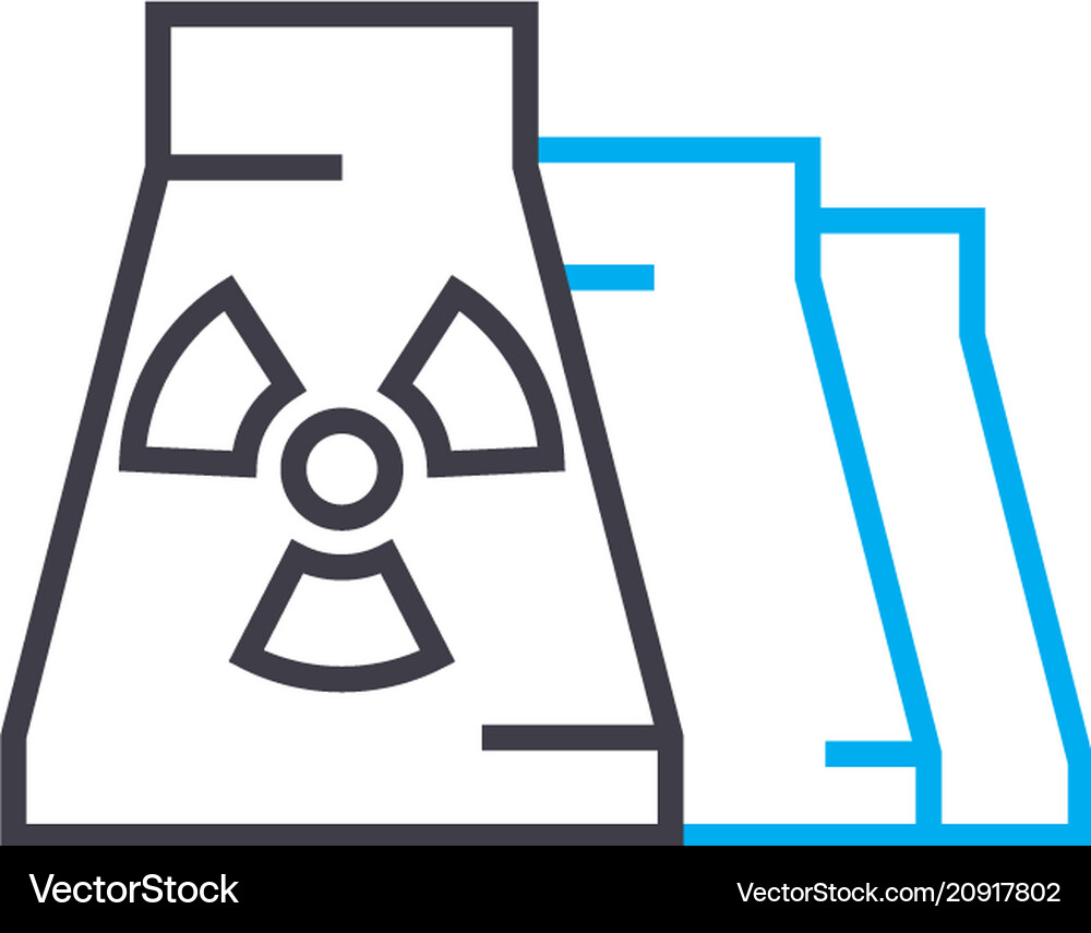 Production of radioactive substances linear icon Vector Image