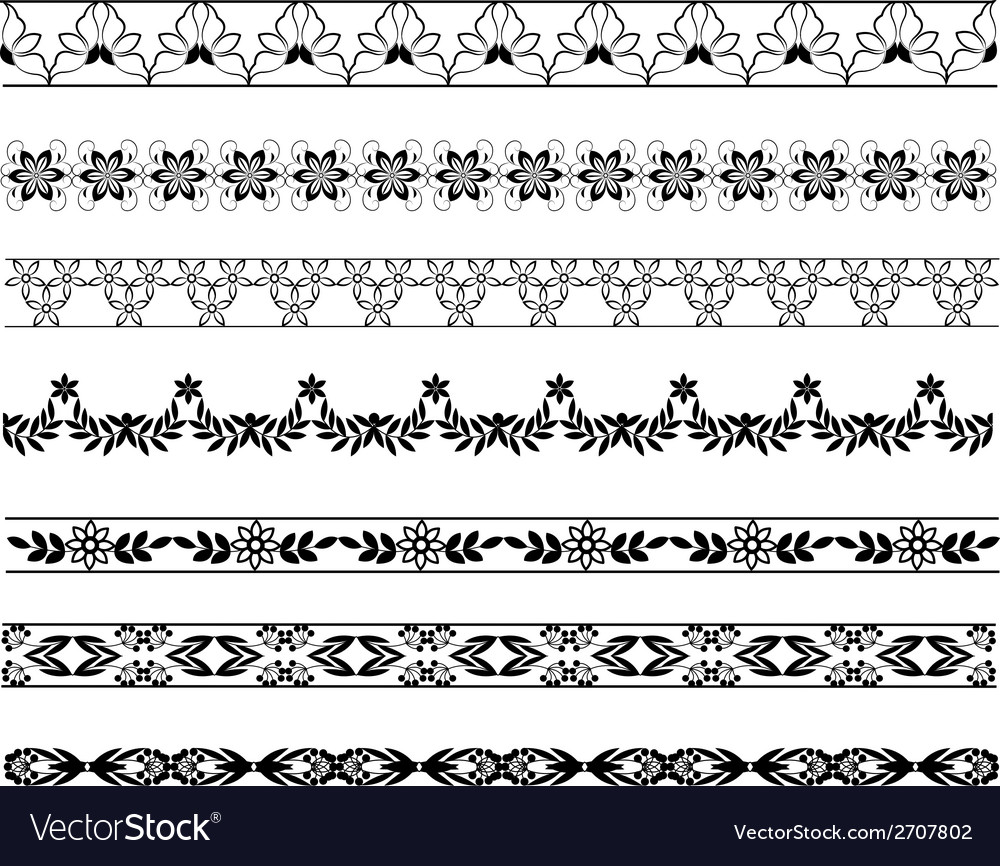 Set borders Royalty Free Vector Image - VectorStock