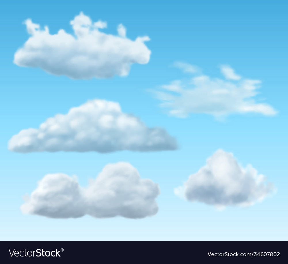 Set clouds Royalty Free Vector Image - VectorStock
