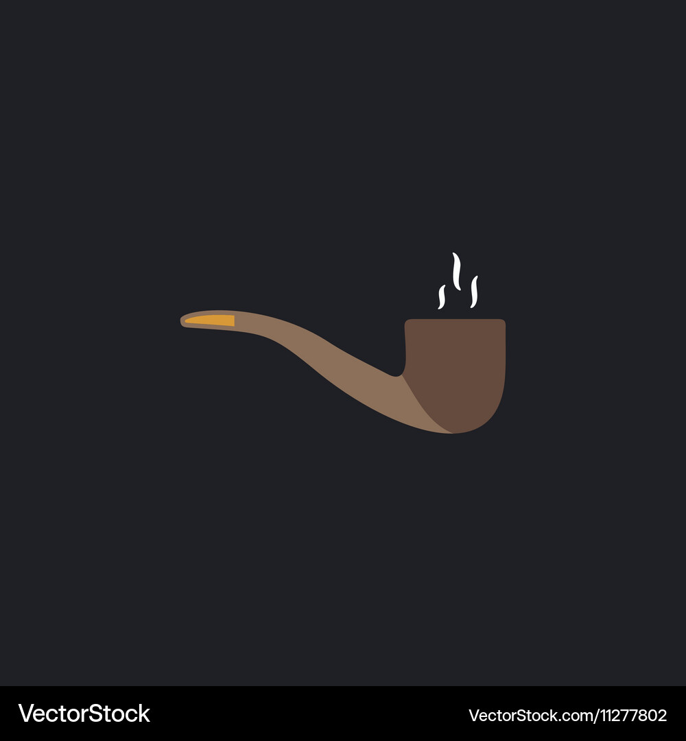 Smoky pipe computer symbol Royalty Free Vector Image