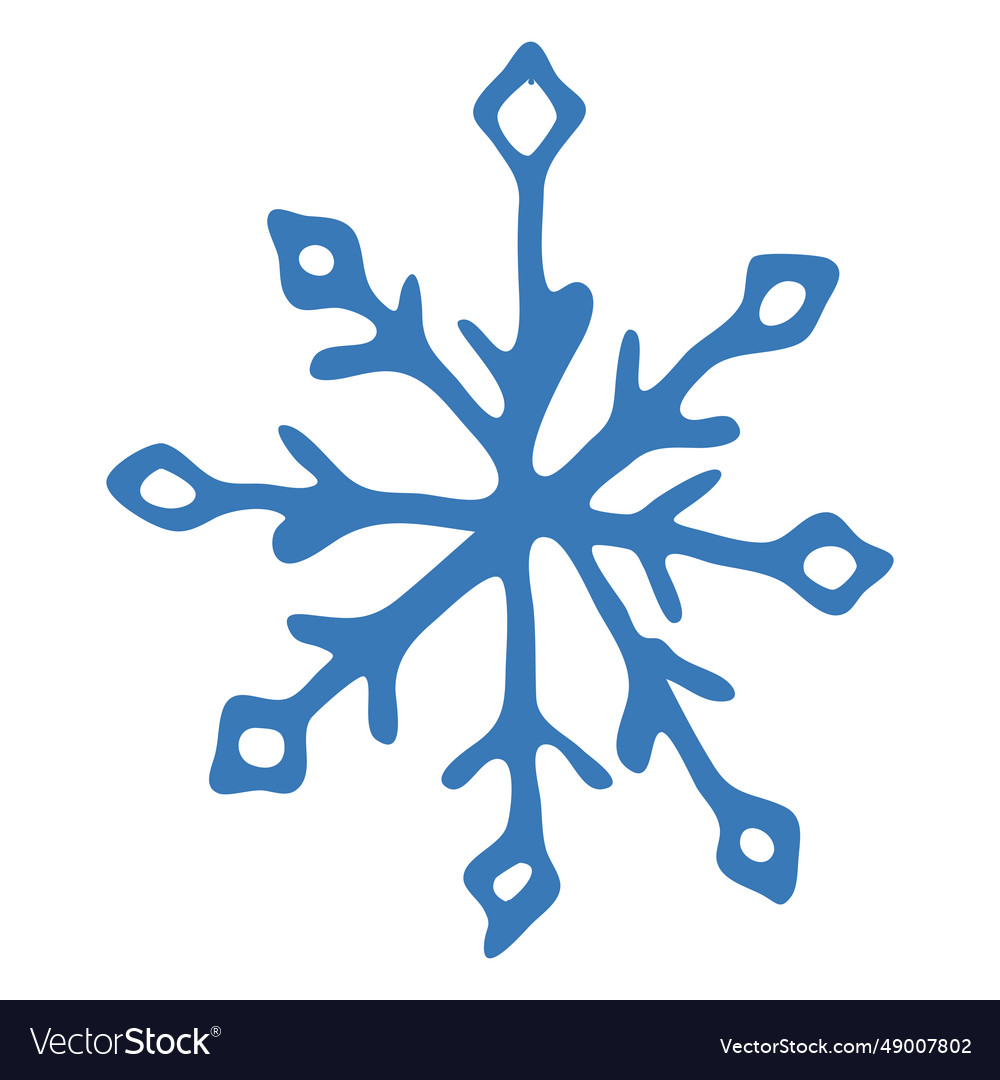 Snowflake pattern crystal sticker Royalty Free Vector Image