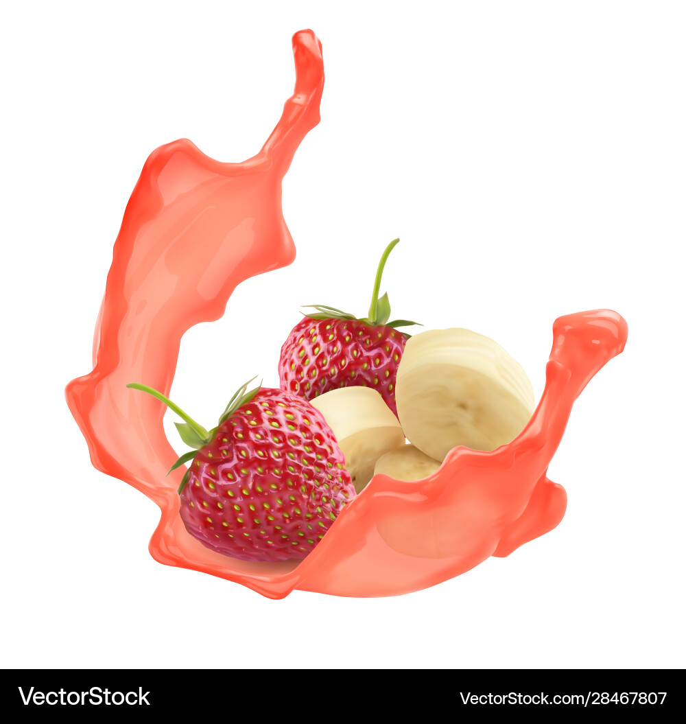 A splash juice nectar cocktail or other drink Vector Image