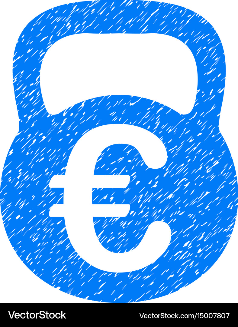 Euro weight grunge icon Royalty Free Vector Image