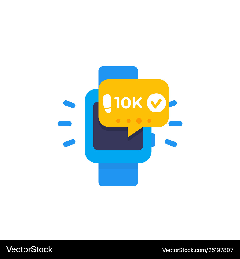 Fitness app track steps pedometer icon Royalty Free Vector