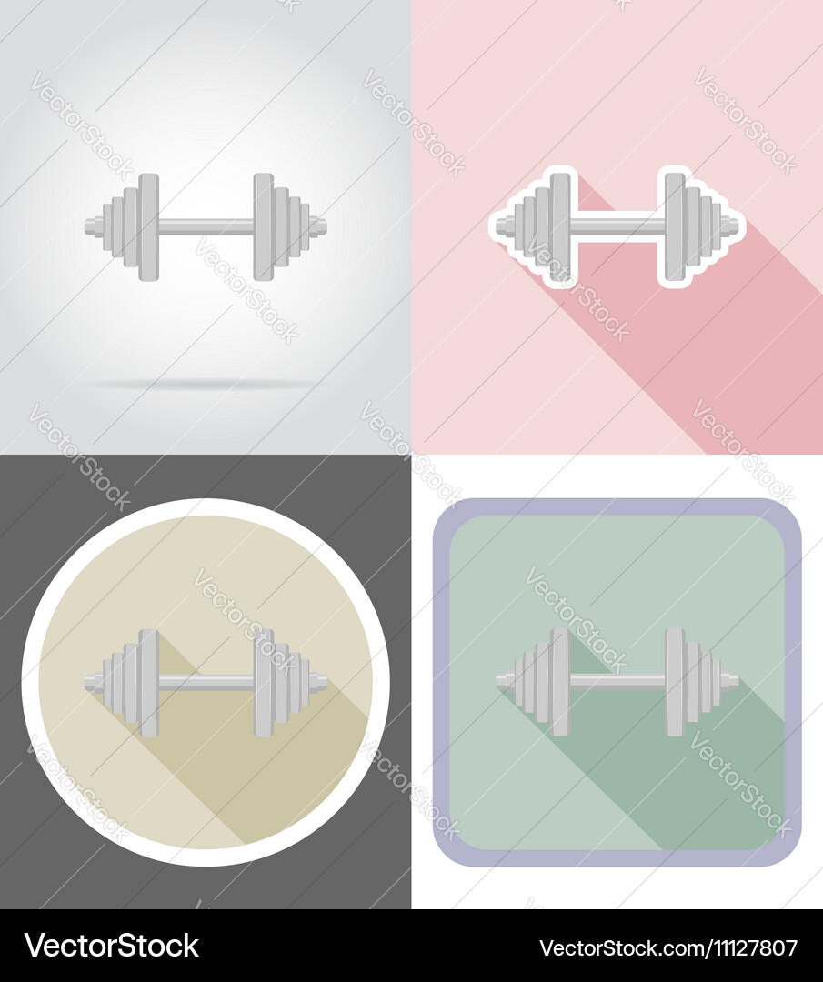 Fitness flat icons 01 Royalty Free Vector Image