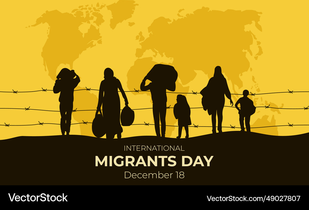 International migrant day11 Royalty Free Vector Image
