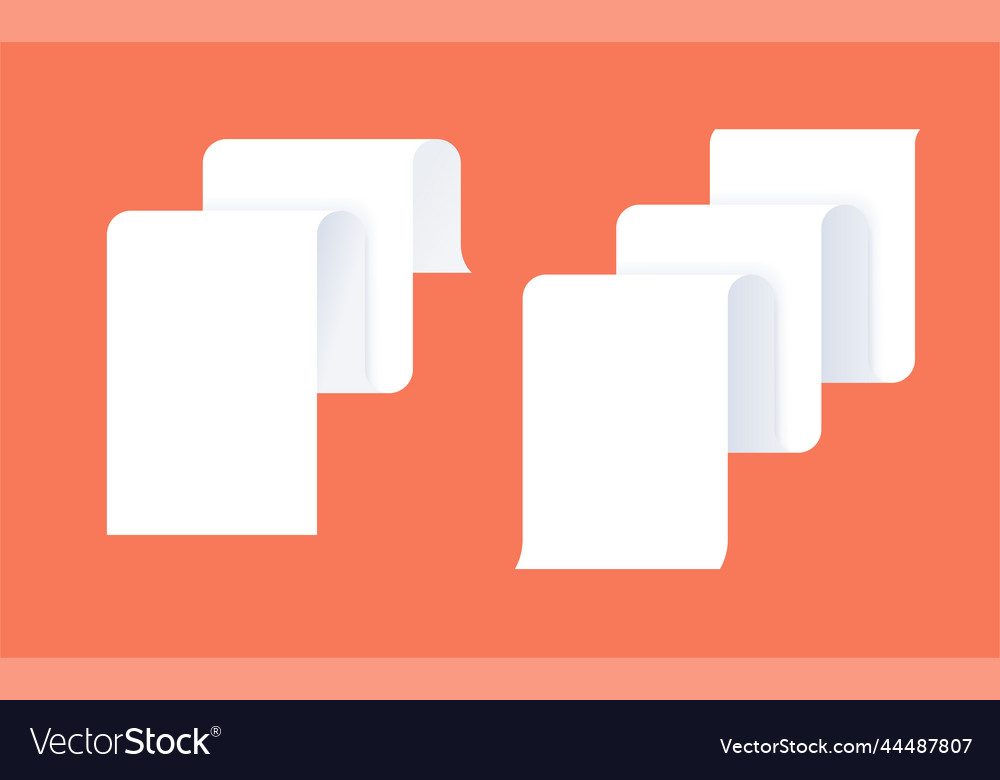 Long paper document Royalty Free Vector Image - VectorStock