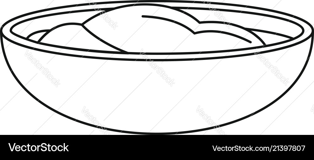 Mustard sauce icon outline style Royalty Free Vector Image