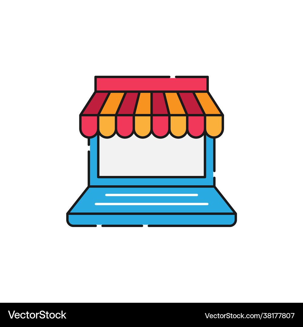 Online store icon design modern shopping Vector Image