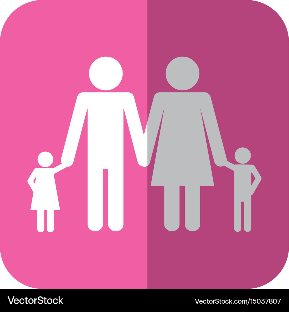 Pictograph family design Royalty Free Vector Image