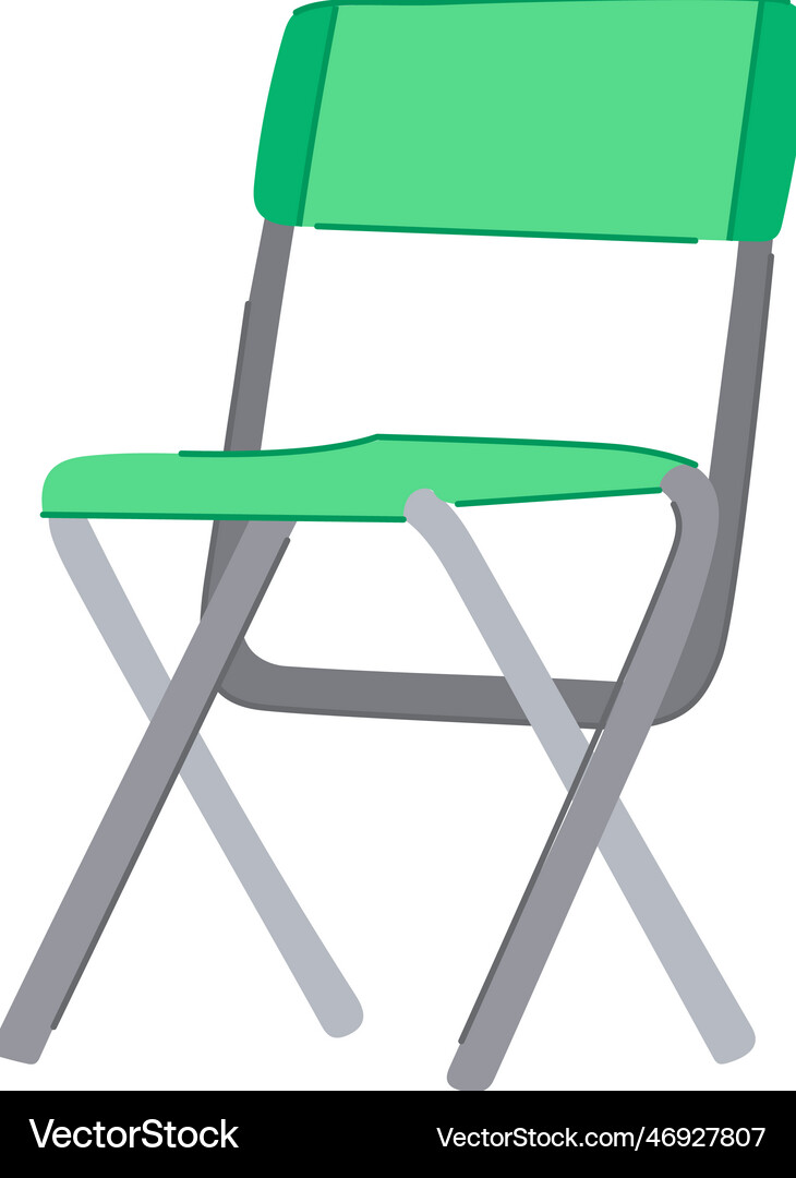 Relax folding chair cartoon Royalty Free Vector Image