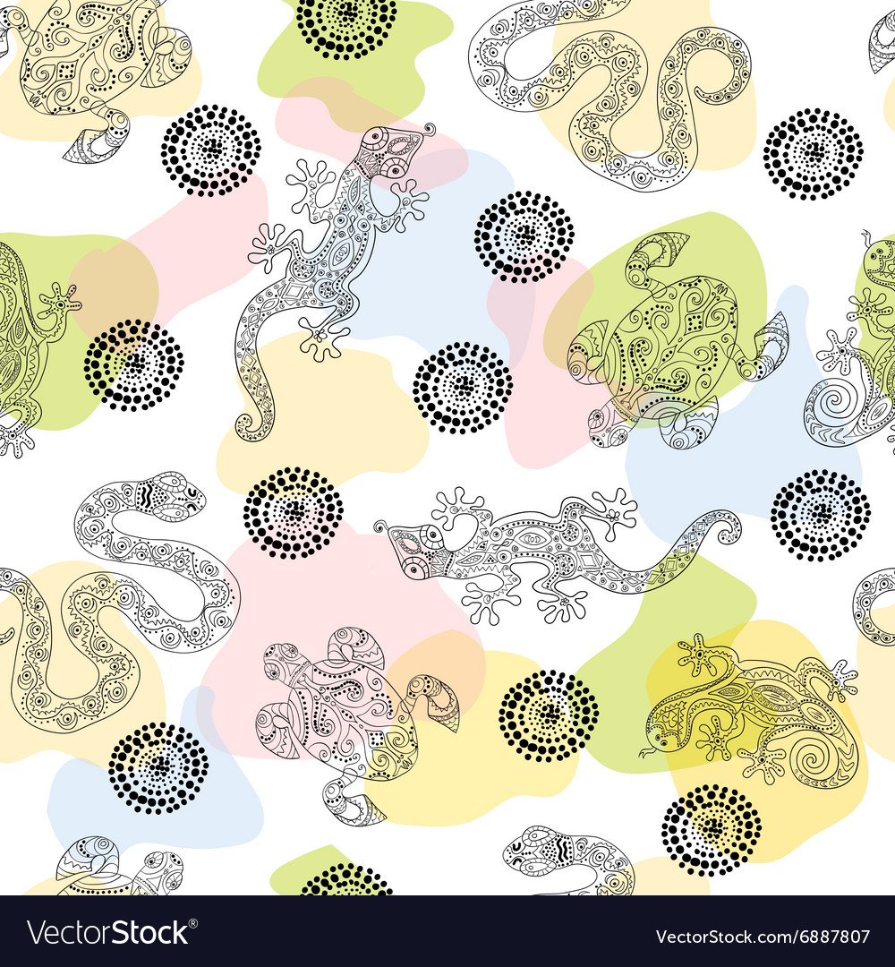Seamless pattern with aboriginal design Royalty Free Vector