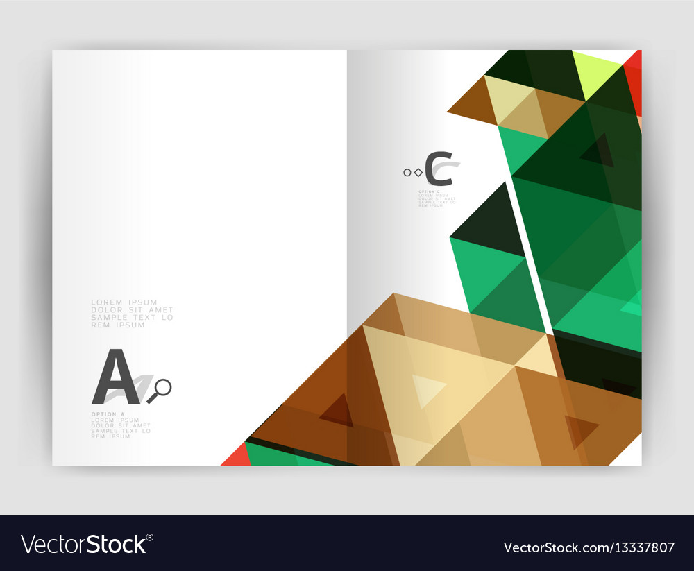 Triangle print template Royalty Free Vector Image