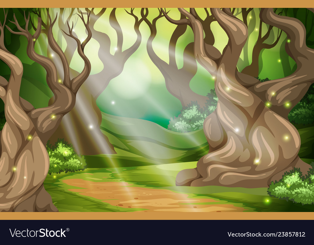 A tropical rainforest background Royalty Free Vector Image