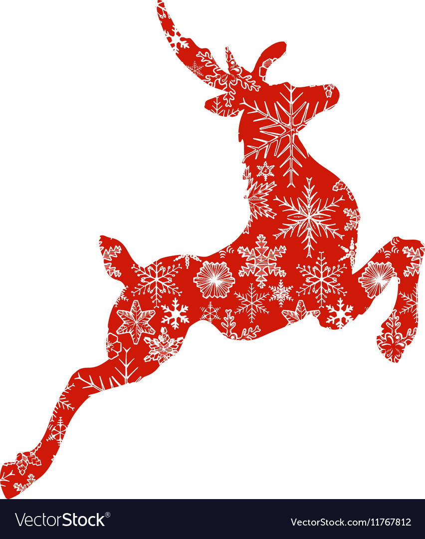 Christmas deer Royalty Free Vector Image - VectorStock
