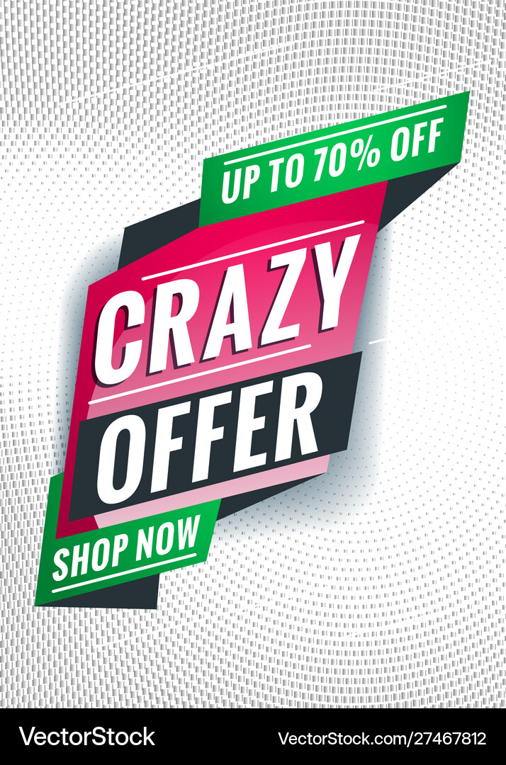 Crazy offer promotional concept template Vector Image