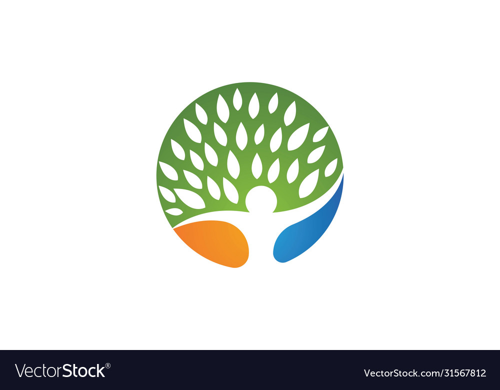 Family tree symbol icon logo design Royalty Free Vector