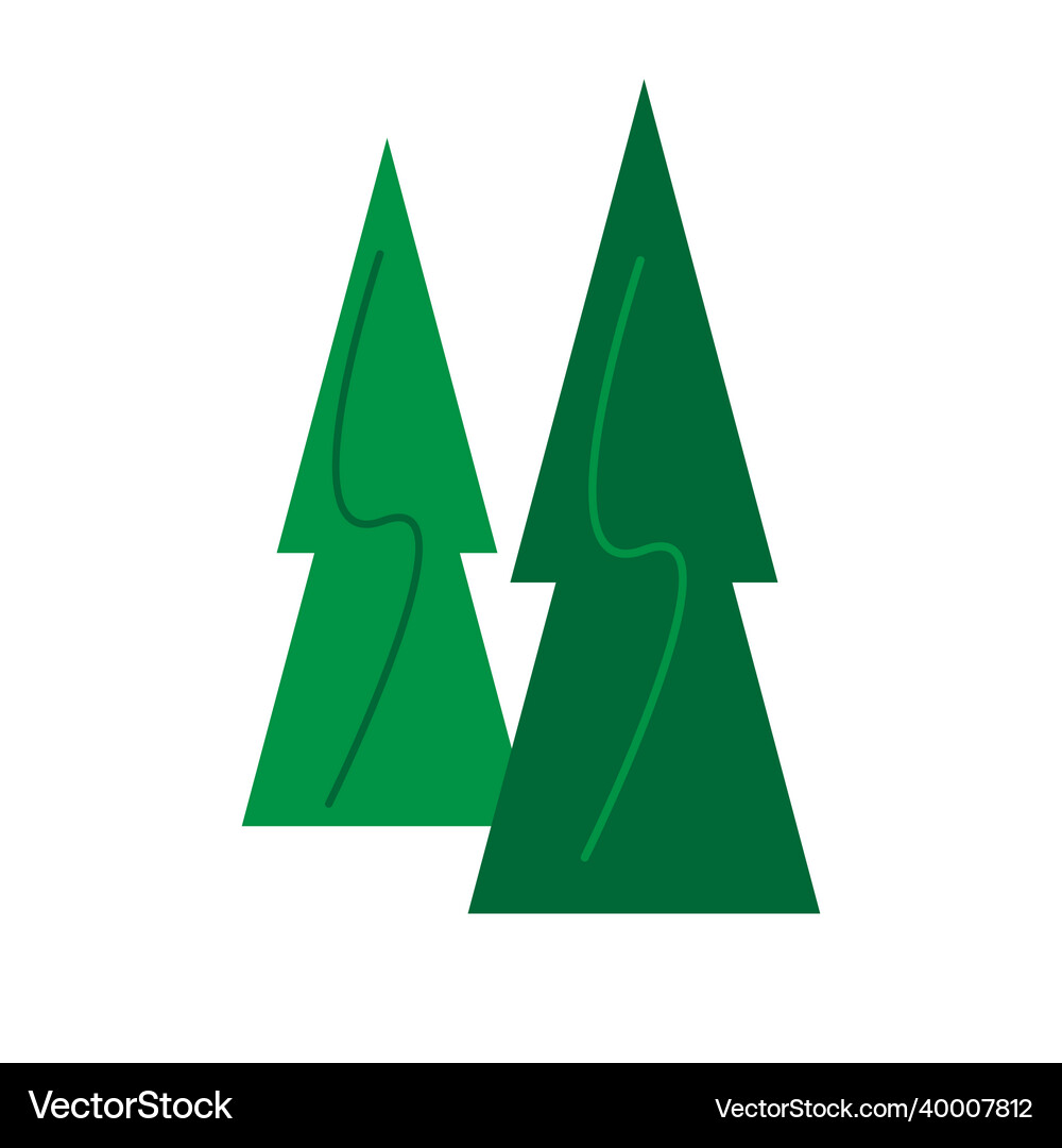 Green spruce icon coniferous forest designation Vector Image