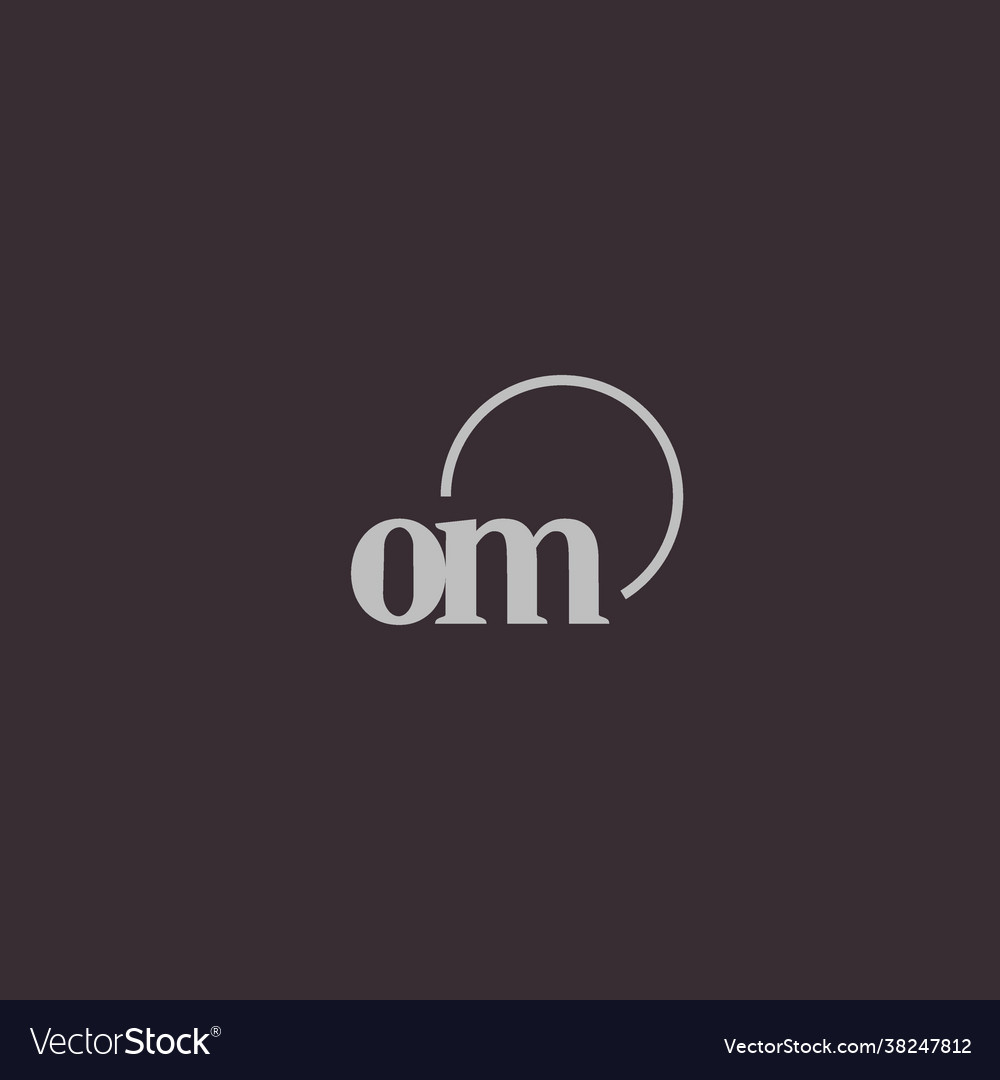 Om initials logo monogram Royalty Free Vector Image