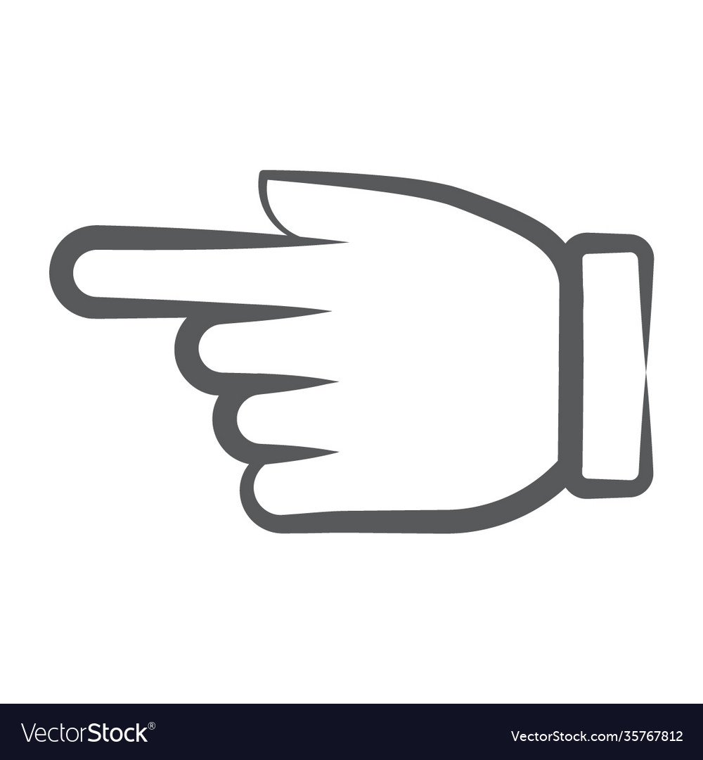 Pointing left Royalty Free Vector Image - VectorStock