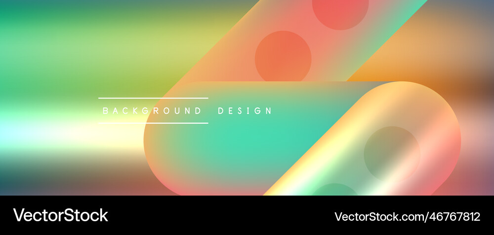 Round shapes and lines with fluid gradients Vector Image