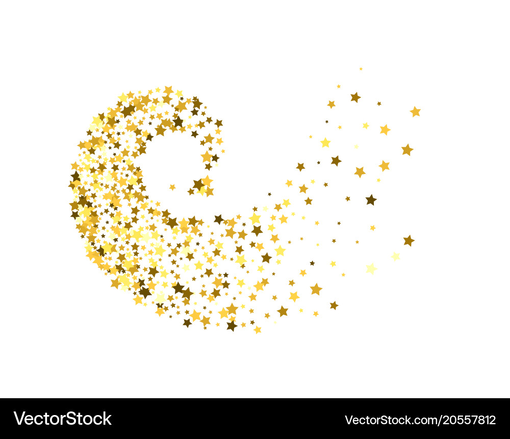 Stars twisted in swirl or vortex Royalty Free Vector Image