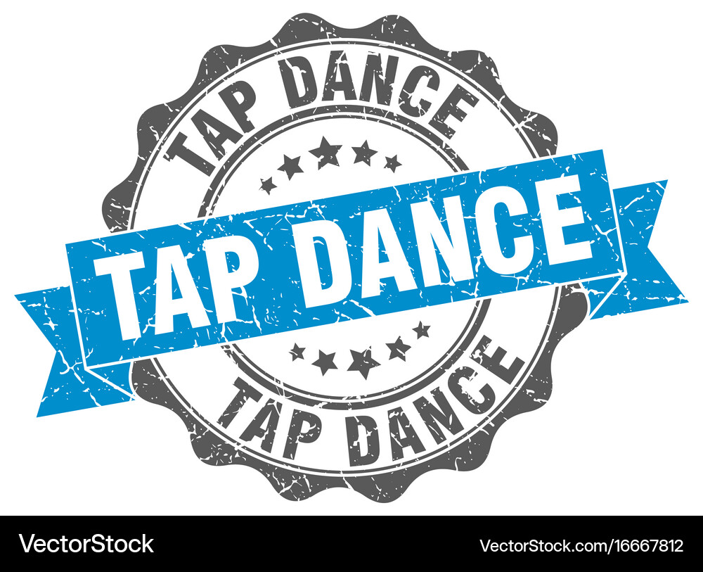 Tap dance stamp sign seal Royalty Free Vector Image