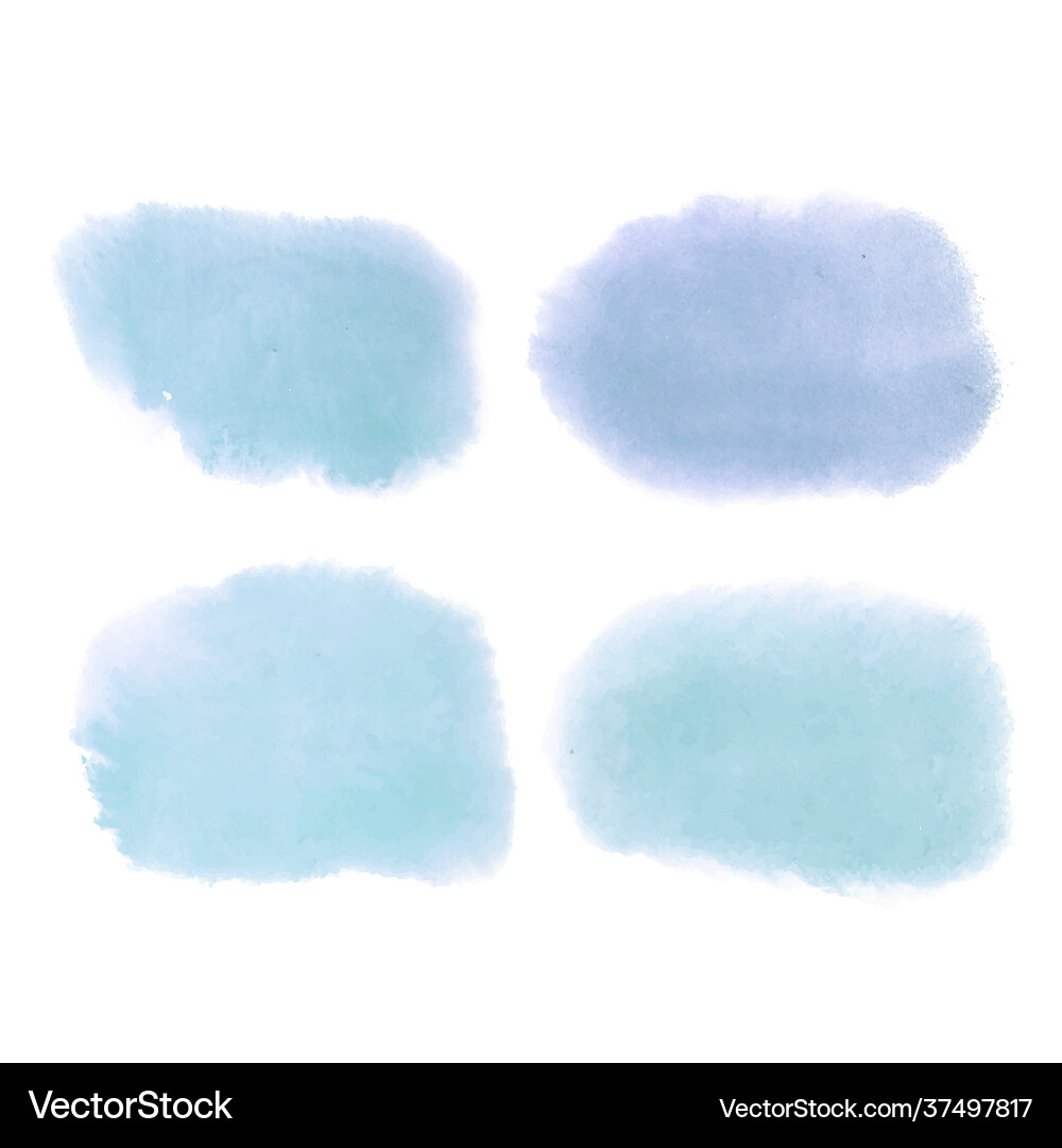 Blue watercolor style banner Royalty Free Vector Image