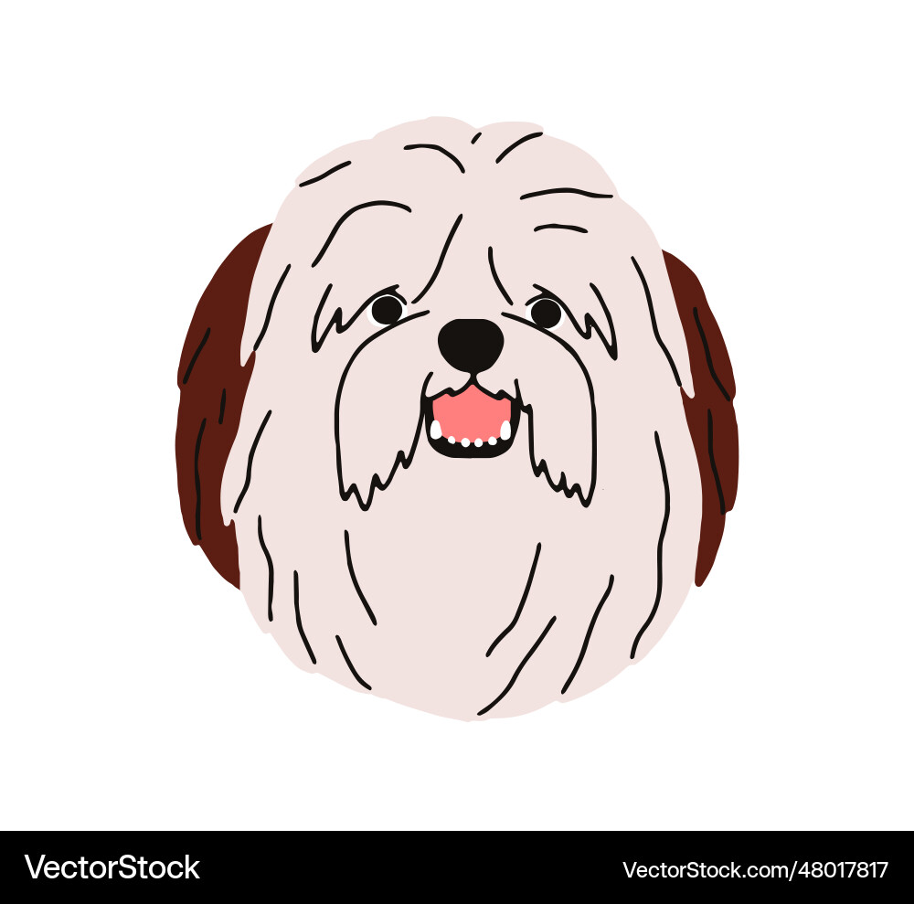 Bobtail dog avatar bob-tailed shepherd cute Vector Image
