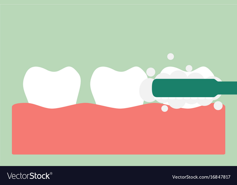 Brushing teeth Royalty Free Vector Image - VectorStock