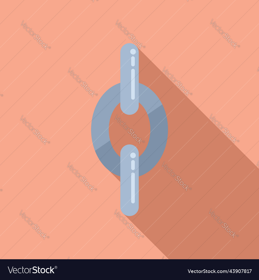 Communication chain icon flat web link Royalty Free Vector