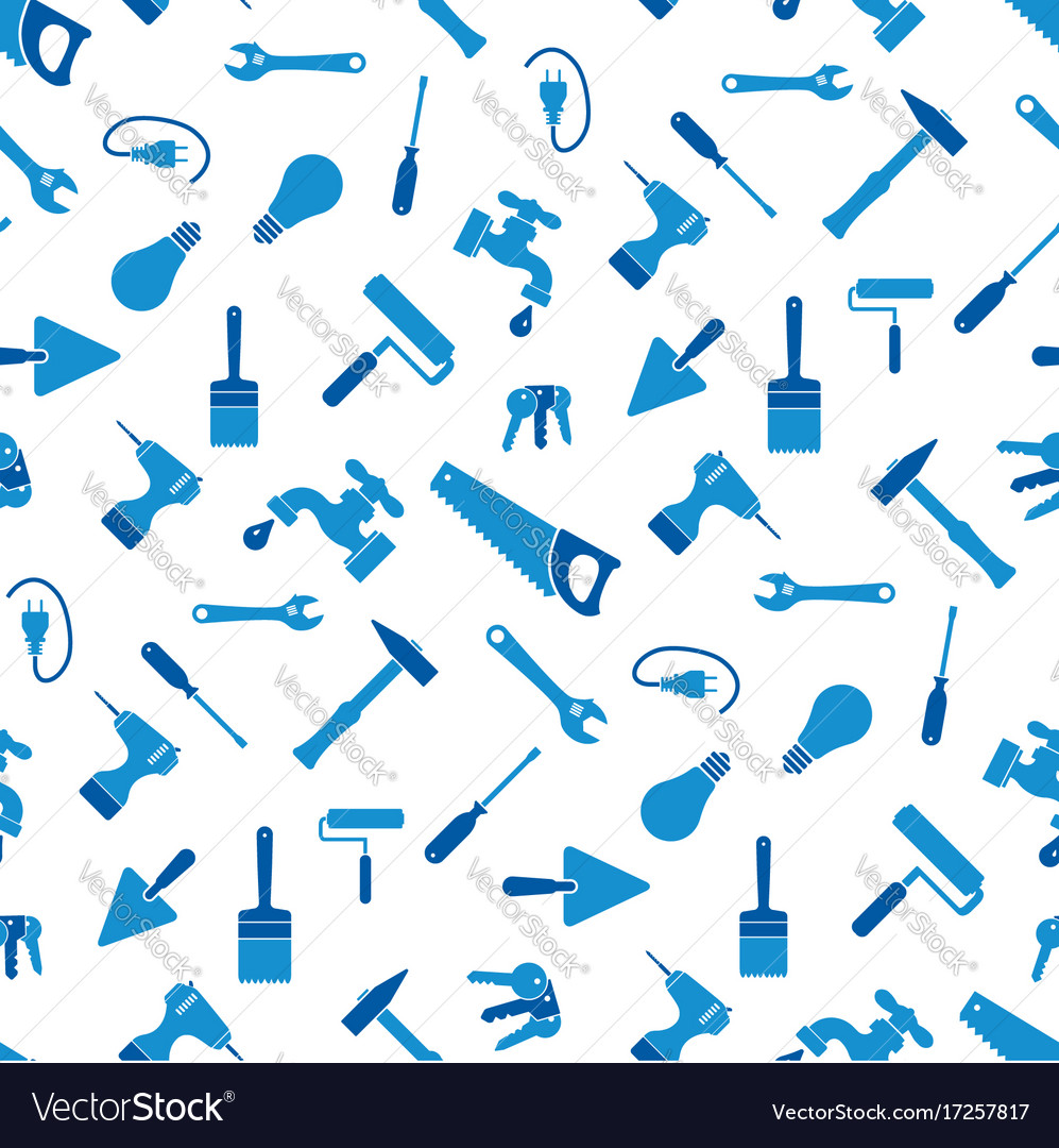 Craftsman tools pattern Royalty Free Vector Image