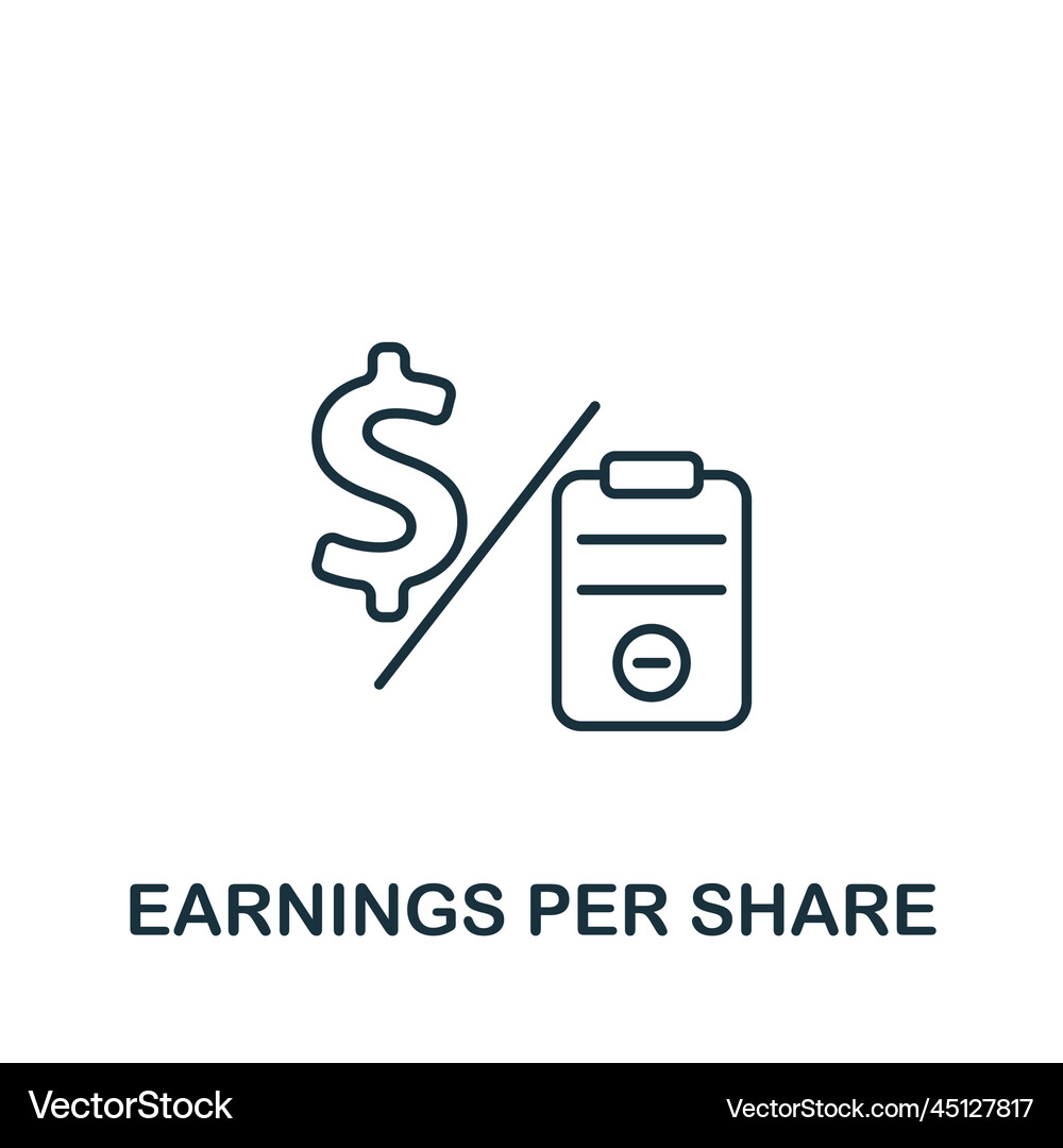 Earnings Per Share Icon Eps Royalty Free Vector Image
