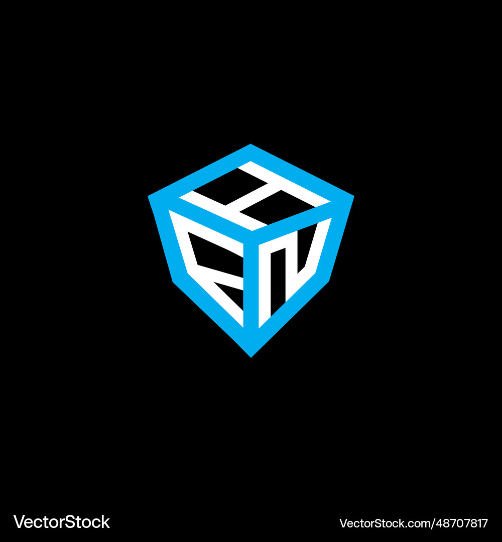 Hfn letter logo design simple and modern Vector Image