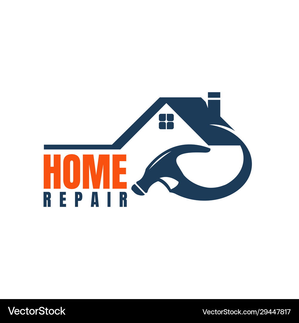 Home repair logo template with handyman tools Vector Image