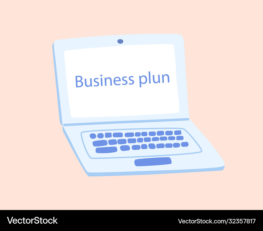 Laptop in a hand-drawn style concept Royalty Free Vector